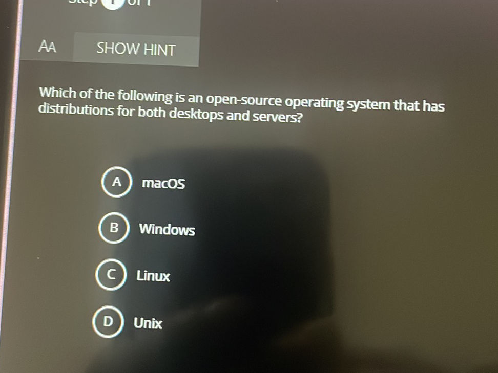 Which of the following is an open-source | StudyX