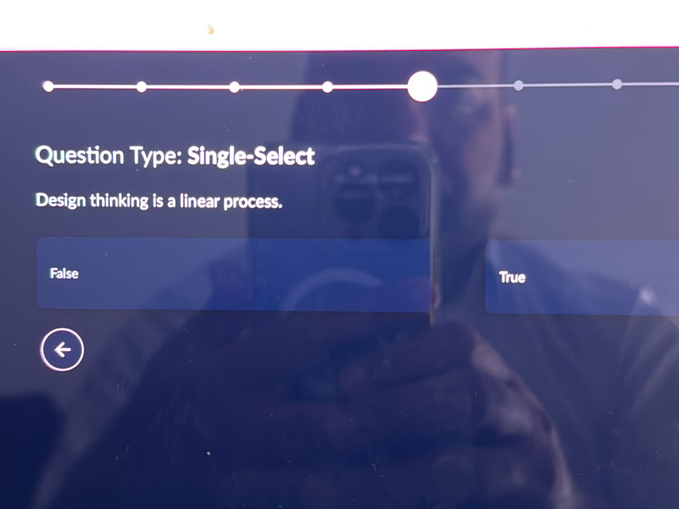 Design thinking is a linear process. False | StudyX
