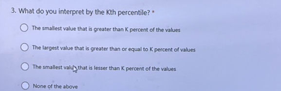 3. What do you interpret by the Kth | StudyX
