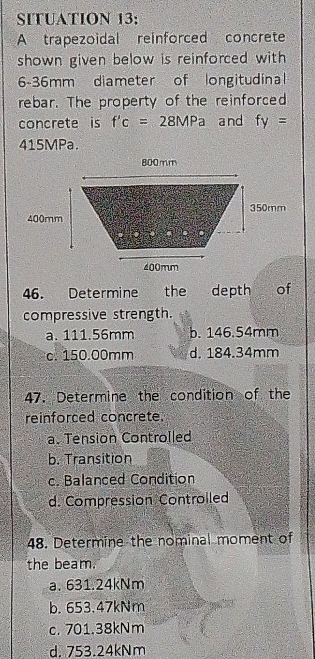SITUATION 13: A trapezoidal reinforced | StudyX