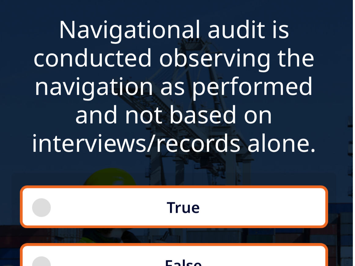 Navigational audit is conducted observing | StudyX
