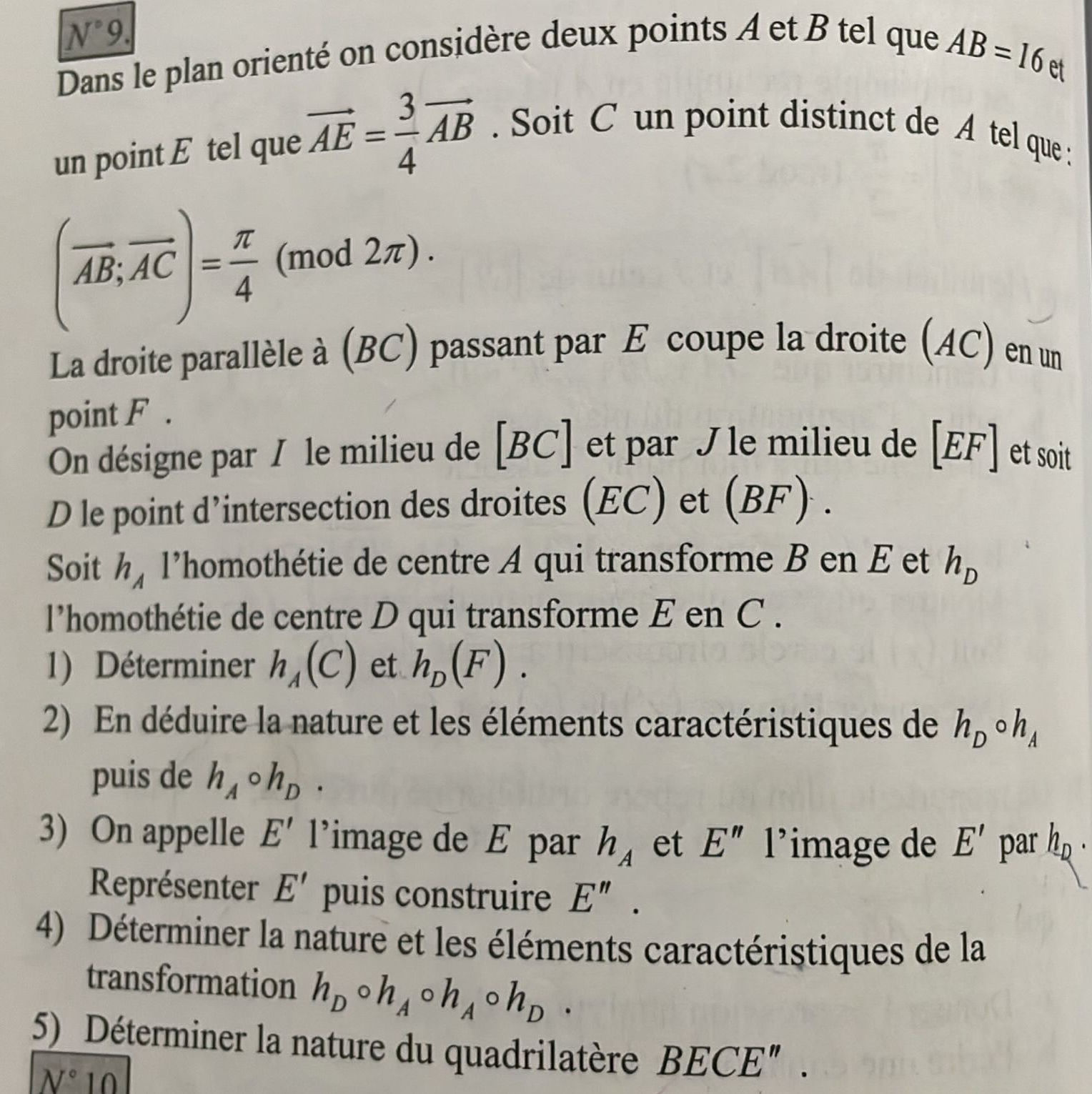 Dans le plan orienté on considère deux | StudyX
