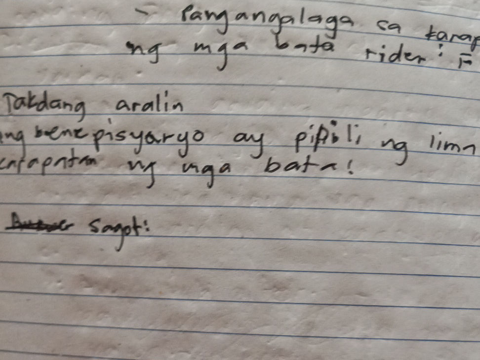 - Pangangalaga sa karapatan ng mga bata! | StudyX