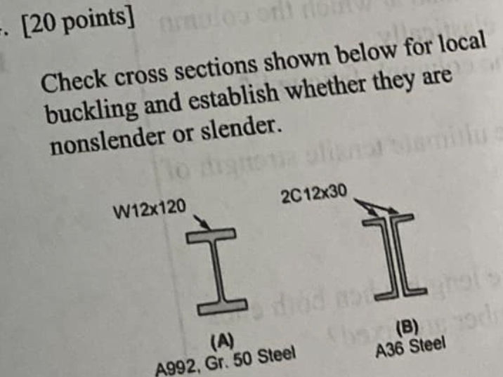 Check cross sections shown below for local | StudyX