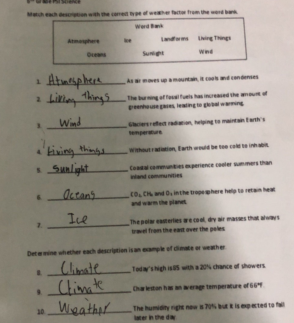 Match each description with the correct type | StudyX