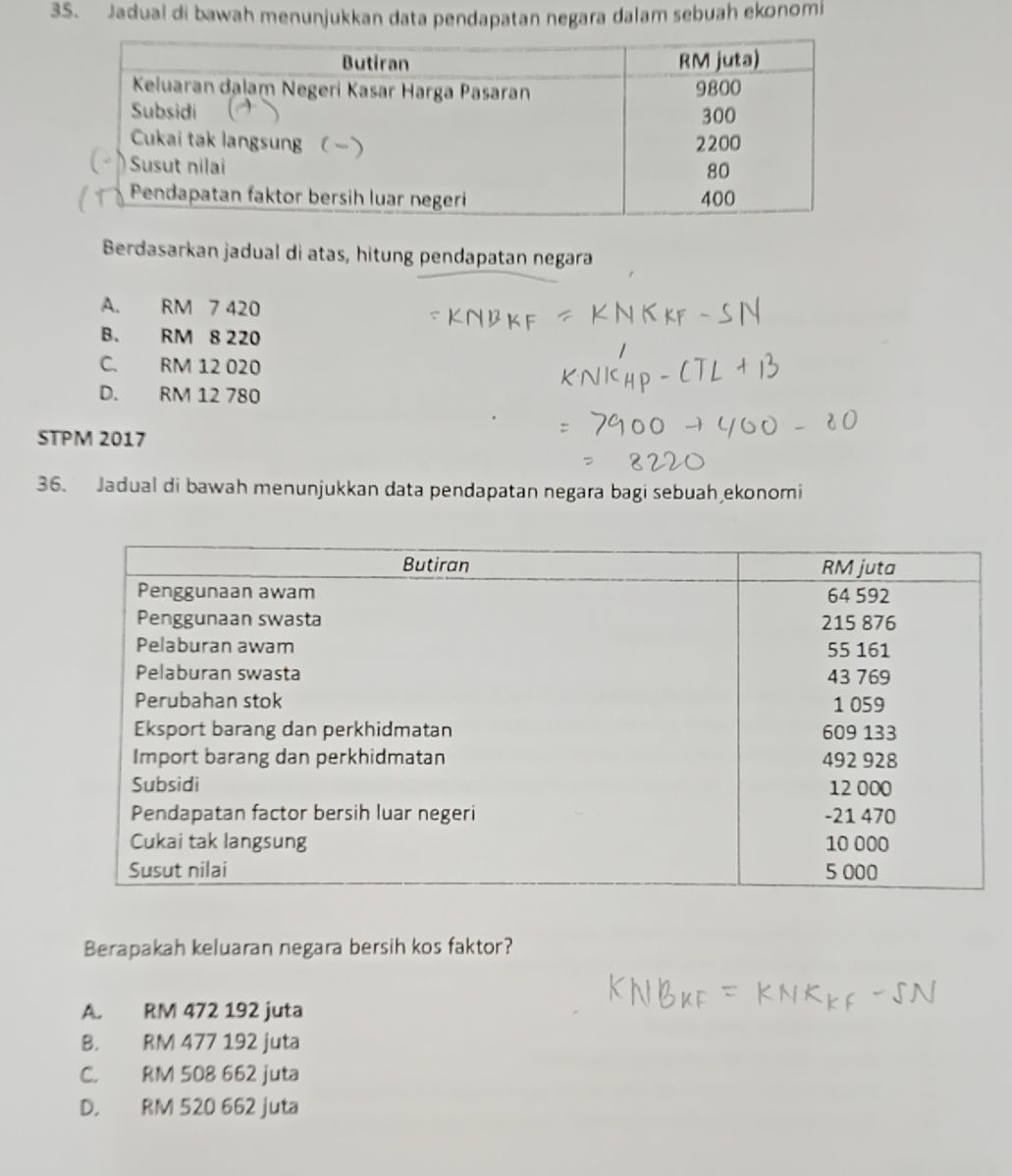 35. Jadual di bawah menunjukkan data | StudyX