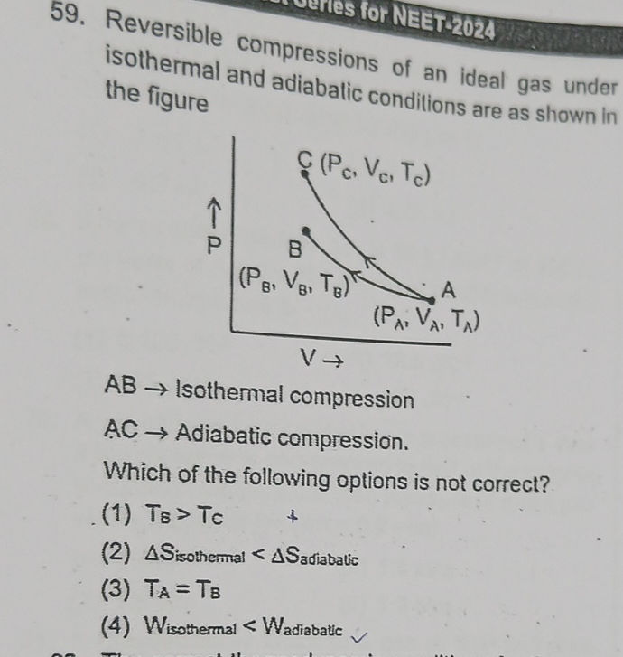 59. Reversible compressions of an ideal gas | StudyX