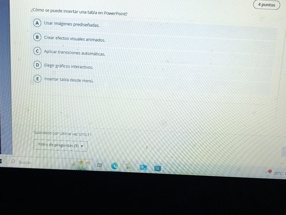 ¿Cómo se puede insertar una tabla en | StudyX