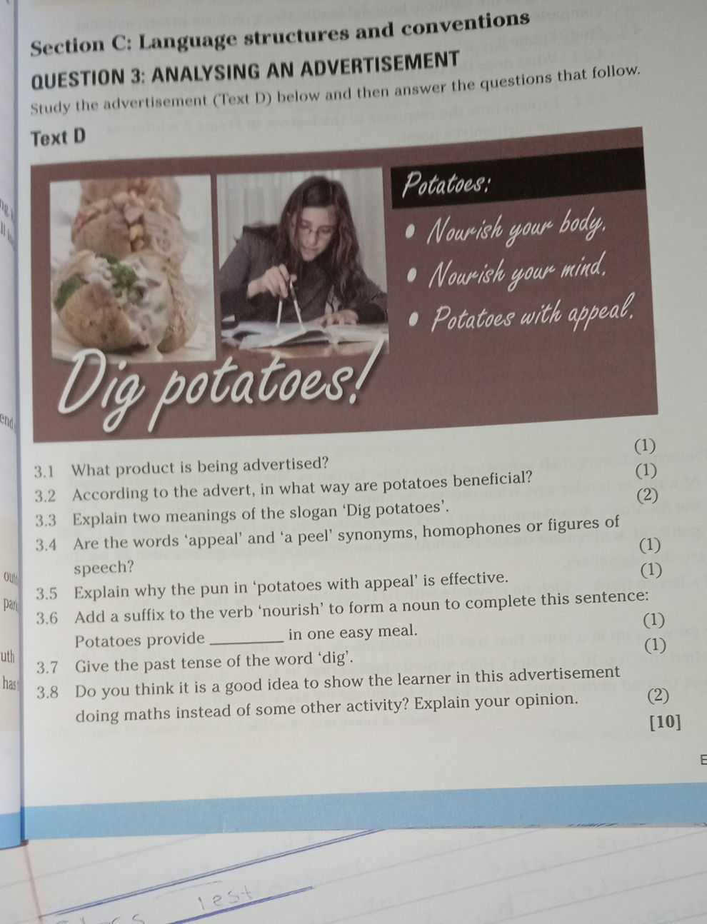 Section C: Language structures and | StudyX
