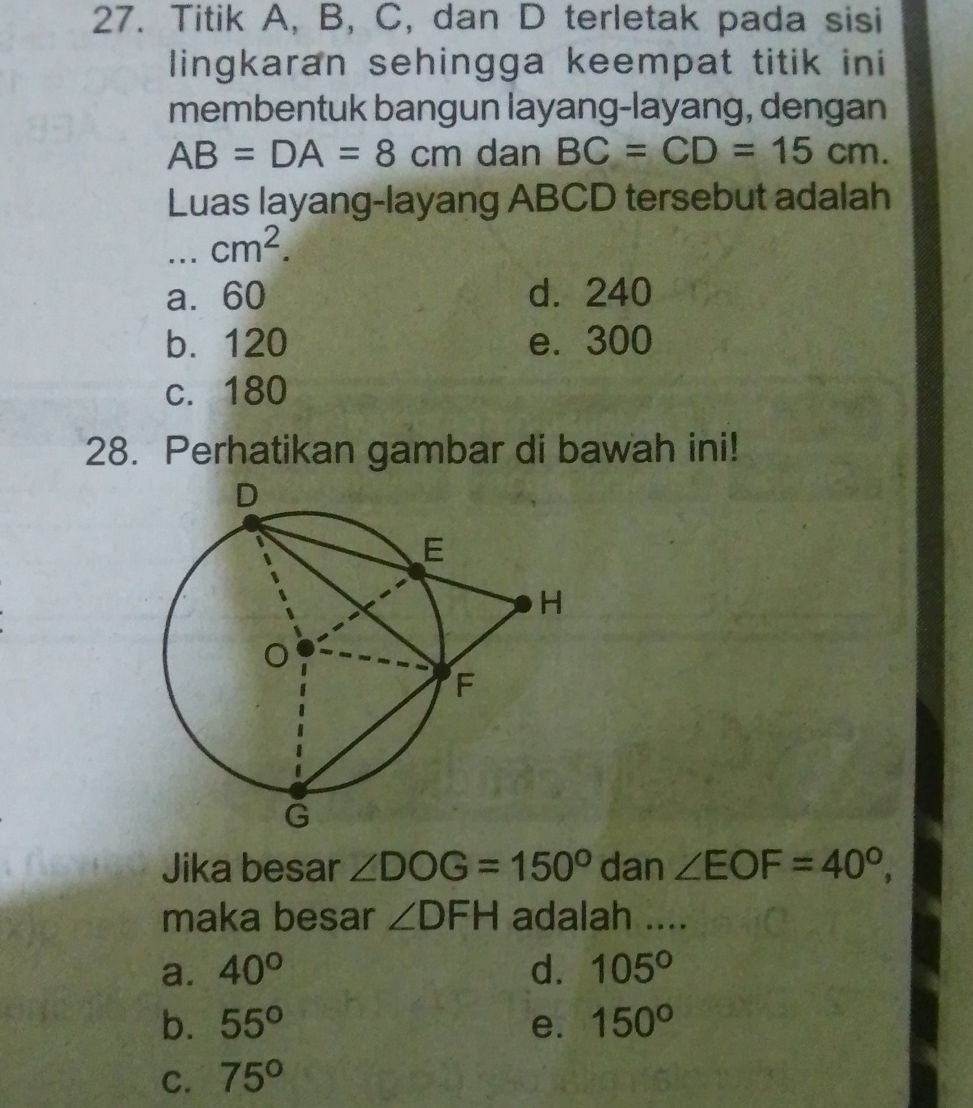 27. Titik A, B, C, dan D terletak pada sisi | StudyX