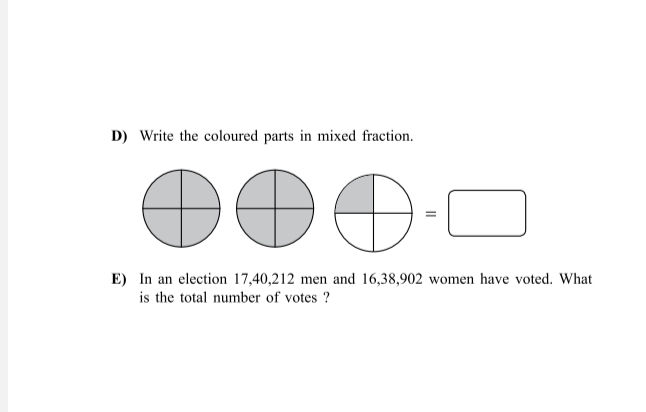 D) Write the coloured parts in mixed | StudyX