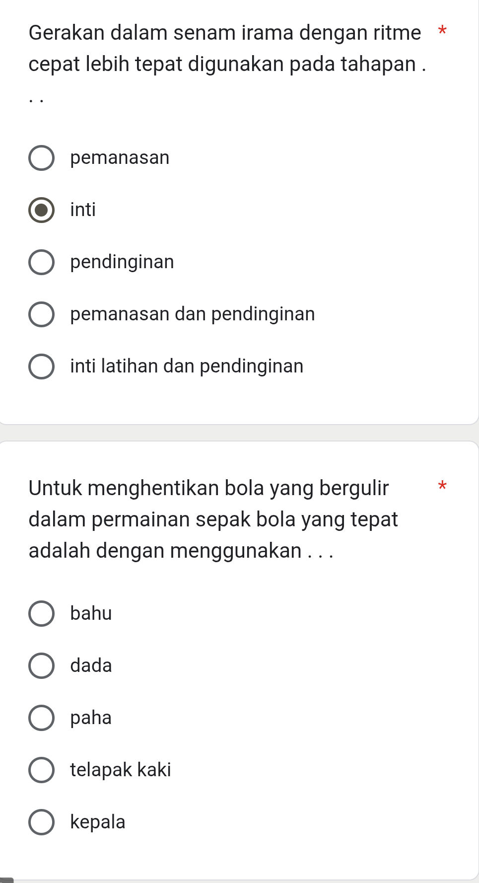 Gerakan dalam senam irama dengan ritme cepat | StudyX