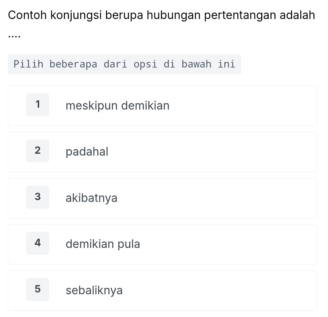 Contoh konjungsi berupa hubungan | StudyX