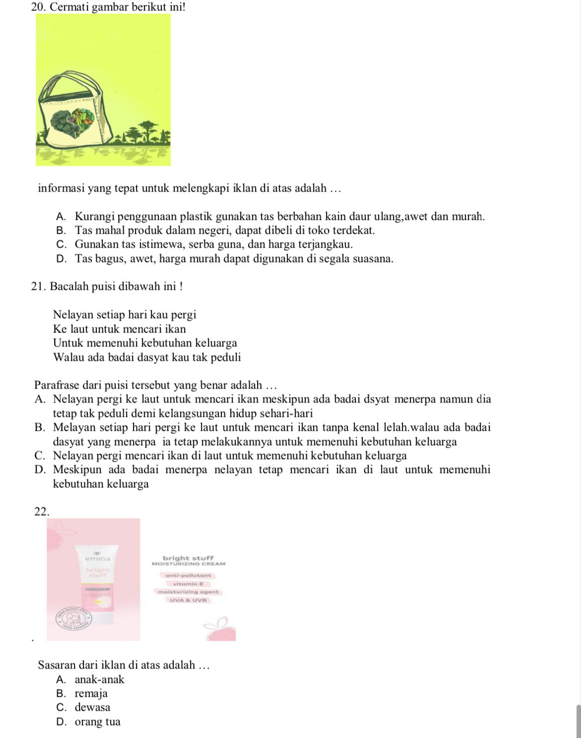 20. Cermati gambar berikut ini! Informasi | StudyX