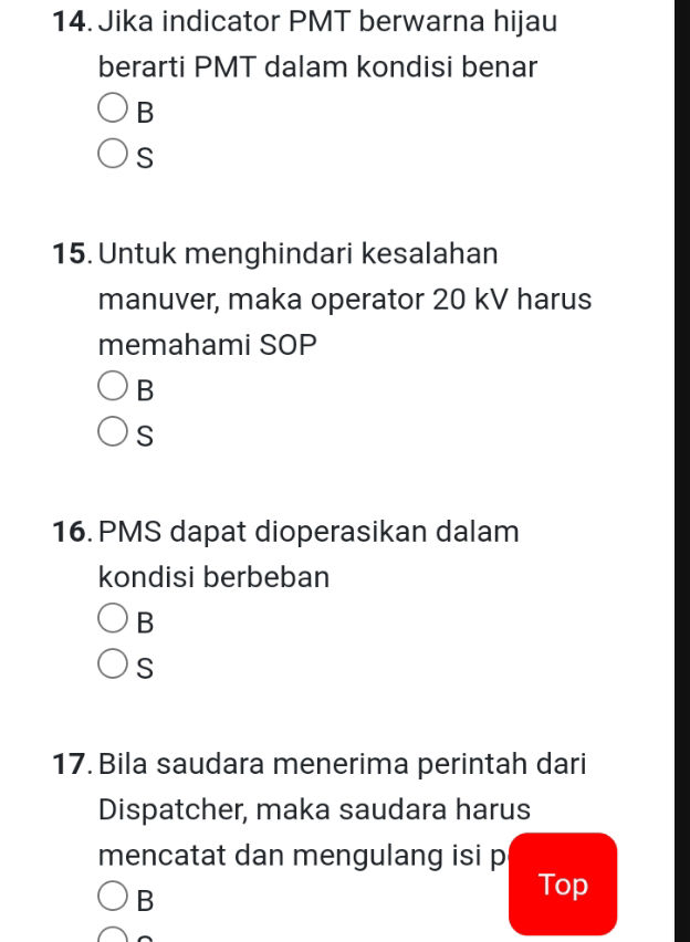 14. Jika indicator PMT berwarna hijau | StudyX