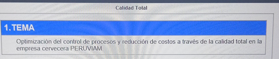 1. TEMA Optimización del control de | StudyX