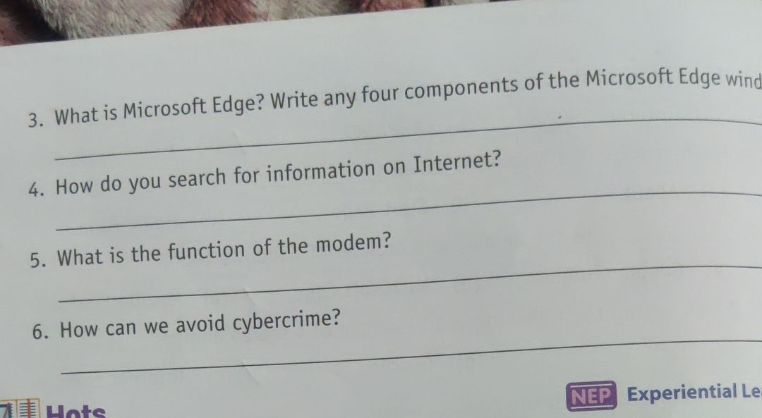 3. What is Microsoft Edge? Write any four | StudyX