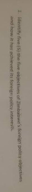1. Identify five (5) the five objectives of | StudyX