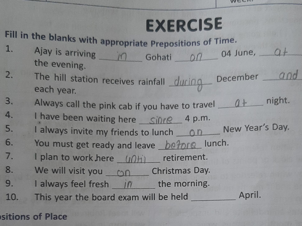 Fill in the blanks with appropriate | StudyX