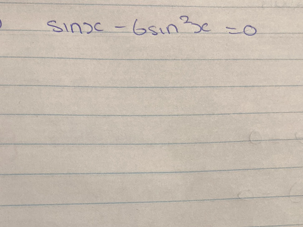Solving Trigonometric Equation: sin x - | StudyX