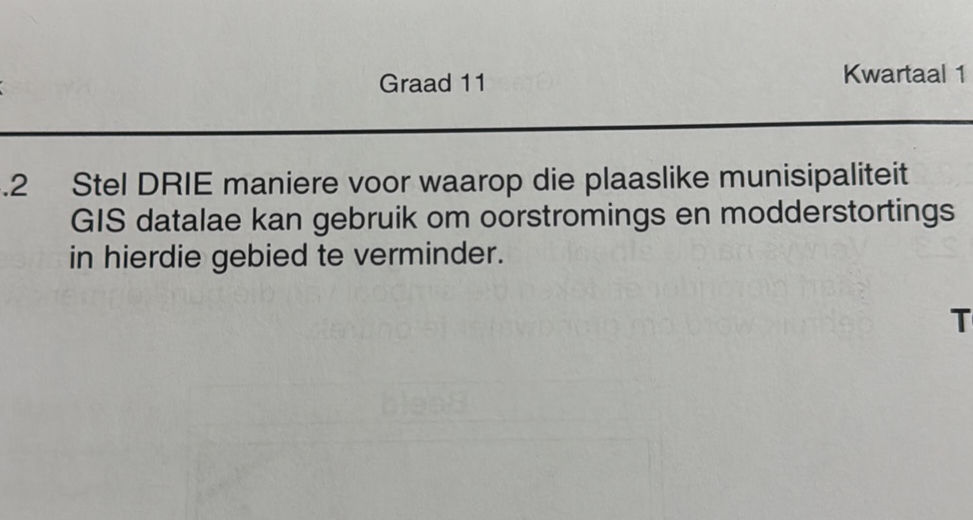 Stel DRIE maniere voor waarop die plaaslike | StudyX