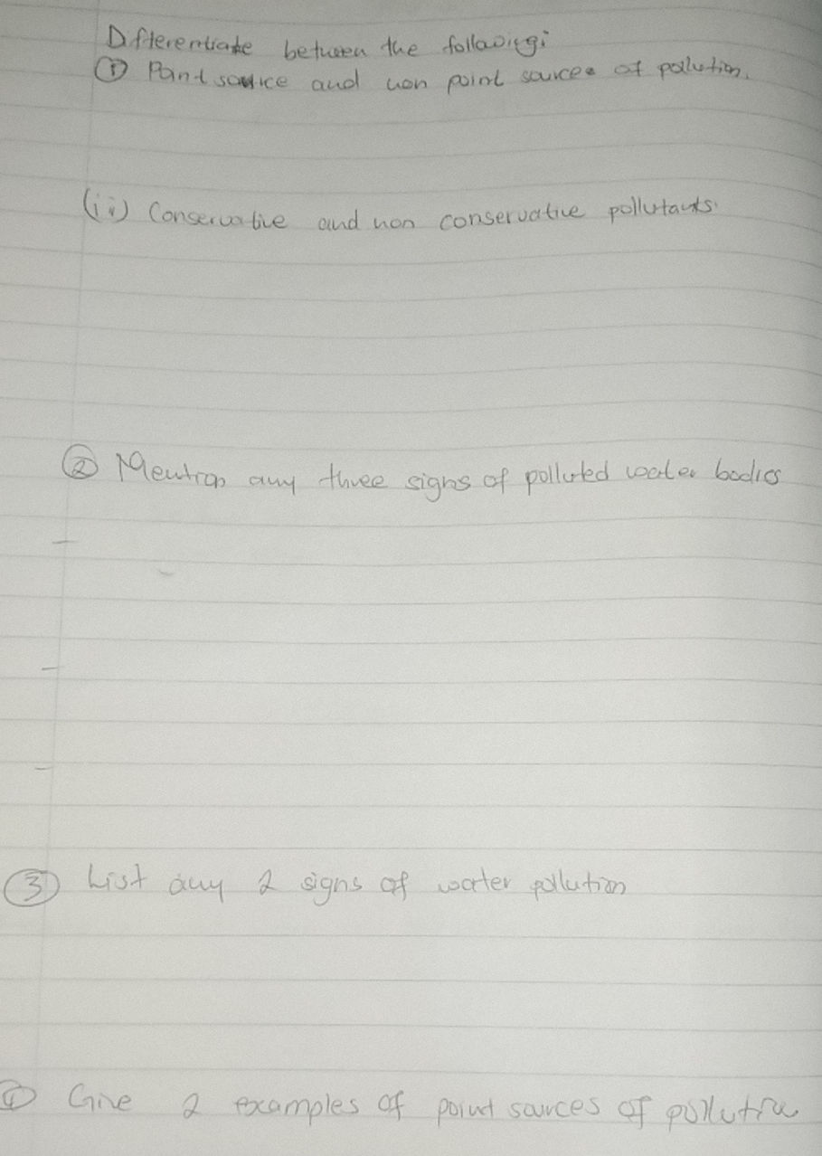 Differentiate between the following: (i) | StudyX