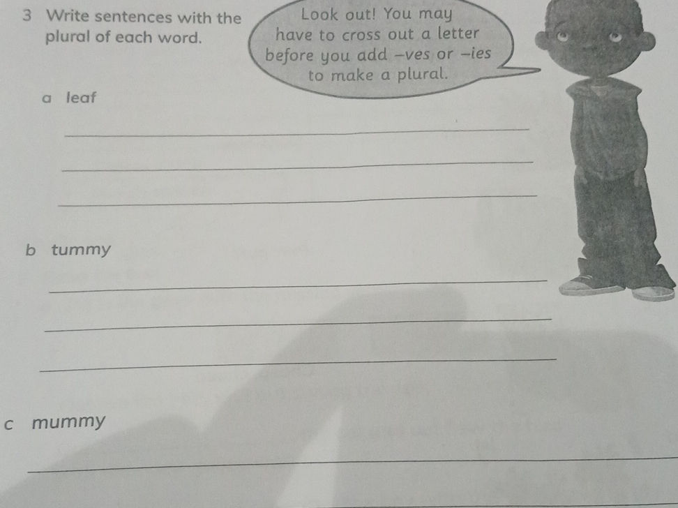 3 Write sentences with the plural of each | StudyX