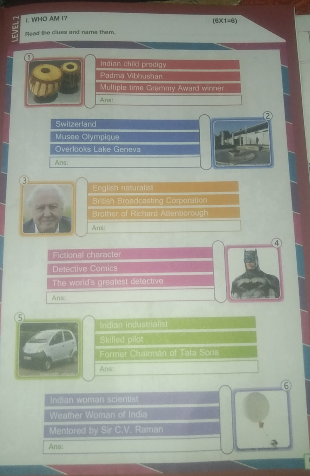 1. WHO AM I? Read the clues and name them. | StudyX