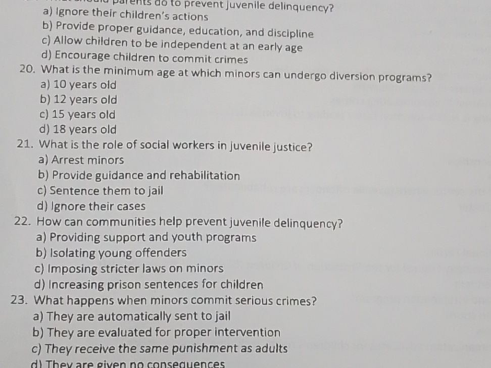 19. What should parents do to prevent | StudyX