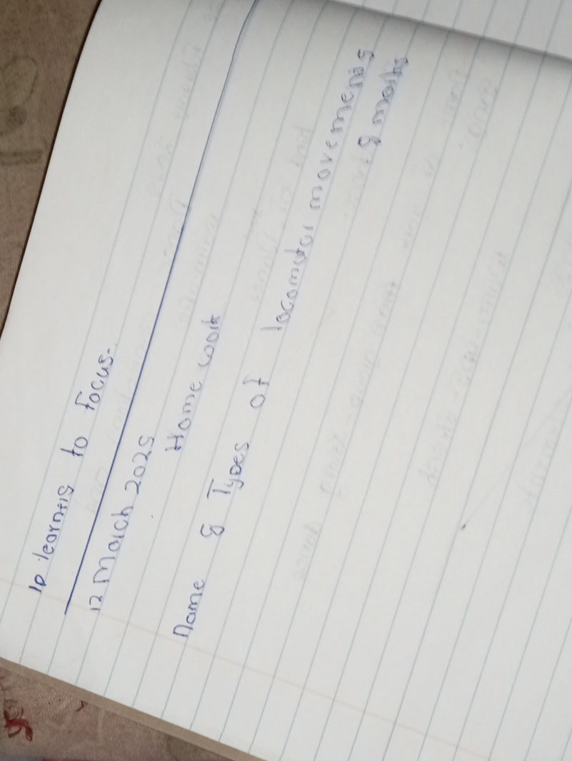 Name 8 Types of locomotor movements 8 marks | StudyX