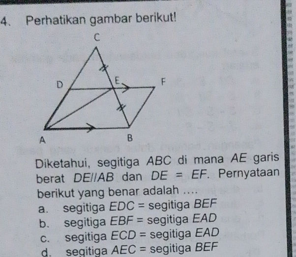 4. Perhatikan gambar berikut! Diketahui, | StudyX
