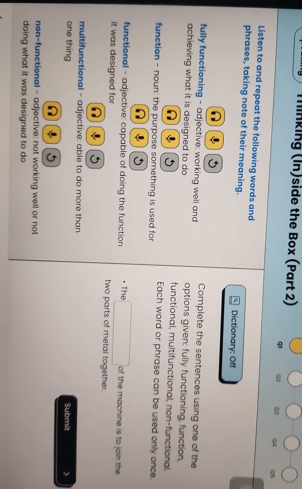 Complete the sentences using one of the | StudyX