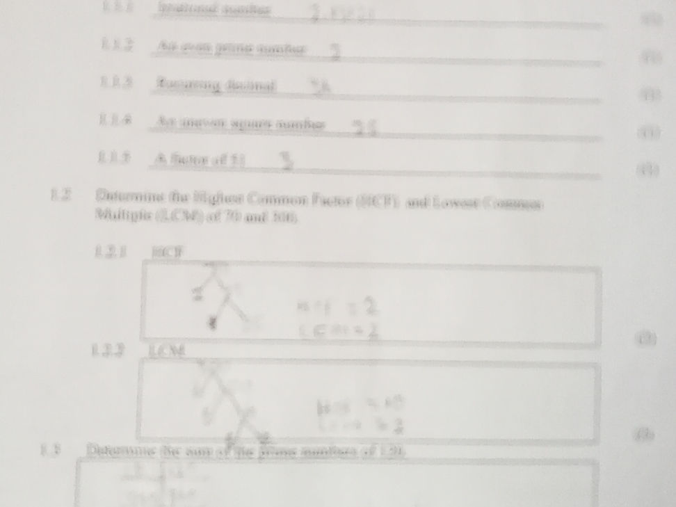 1.2 Determine the Highest Common Factor | StudyX