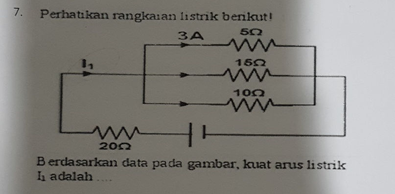 7. Perhatikan rangkaian listrik berikut! | StudyX