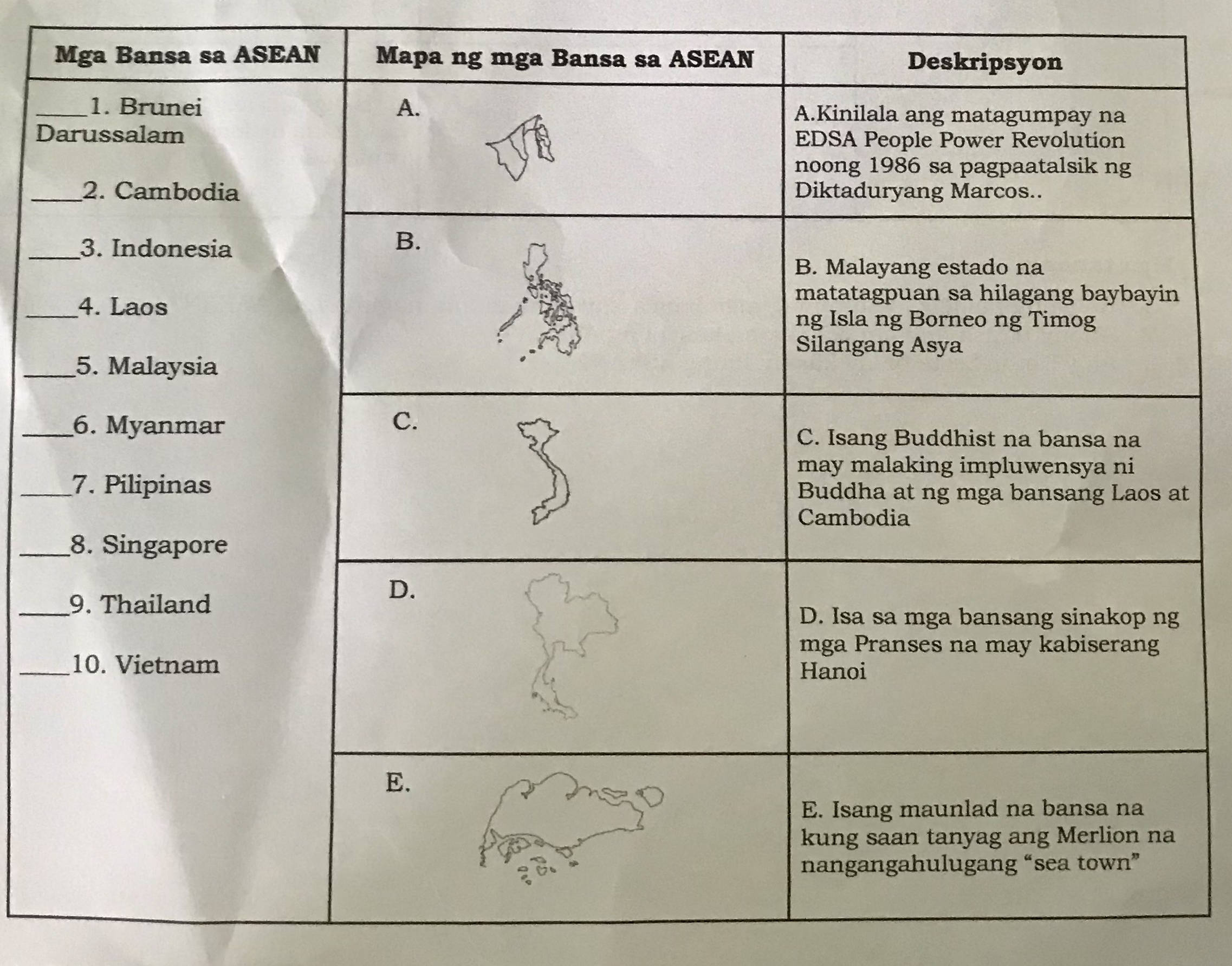 Mga Bansa sa ASEAN | Mapa ng mga Bansa sa | StudyX