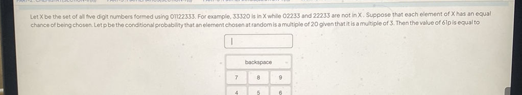 Let X be the set of all five digit numbers | StudyX