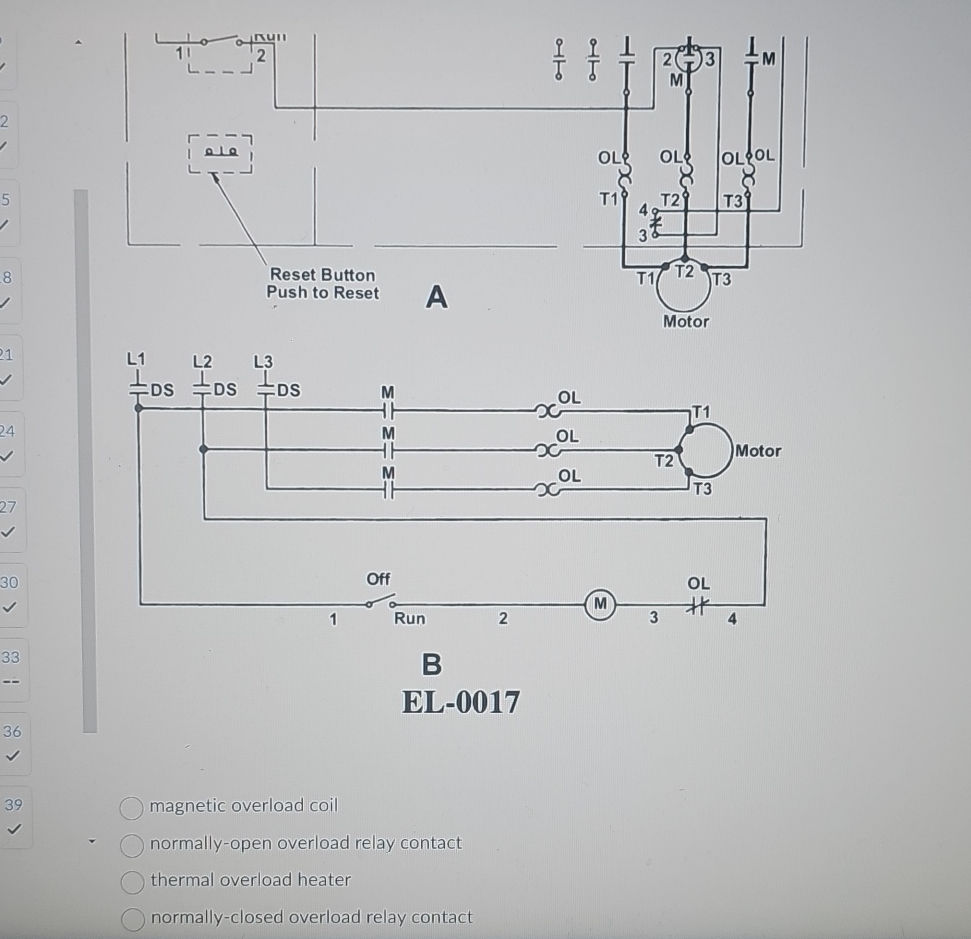 magnetic overload coil normally-open | StudyX