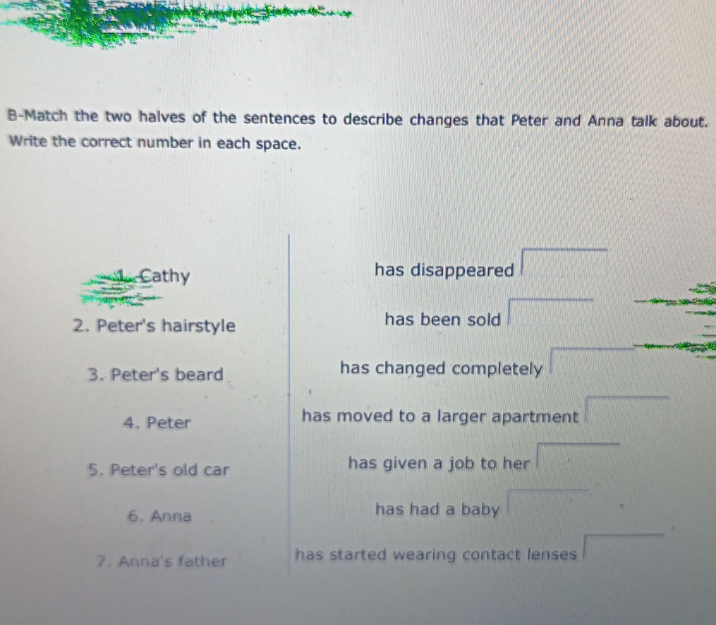 B-Match the two halves of the sentences to | StudyX