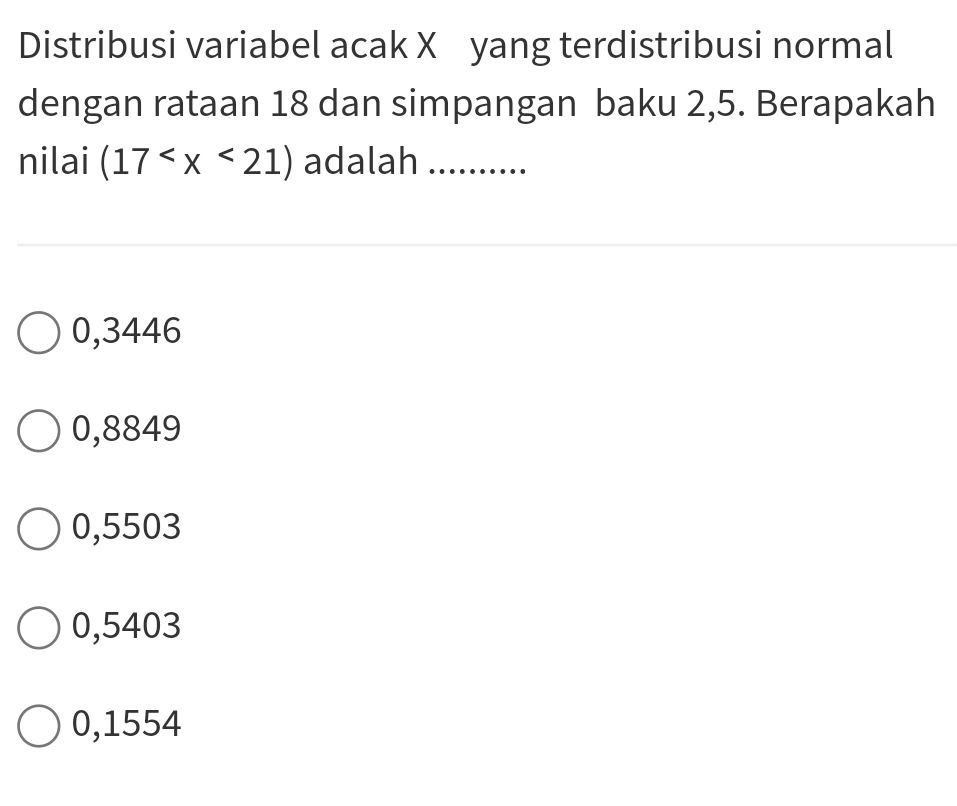 Distribusi variabel acak X yang | StudyX