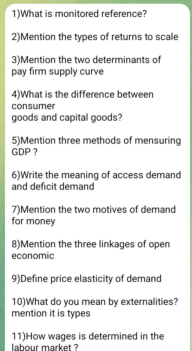 1)What is monitored reference? 2)Mention the | StudyX