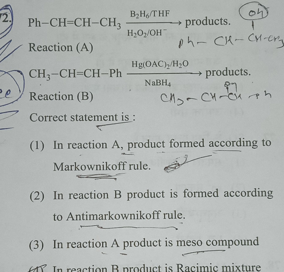 Ph-CH=CH-CH3 {{B2H6/THF \ H2O2/OH^-}}