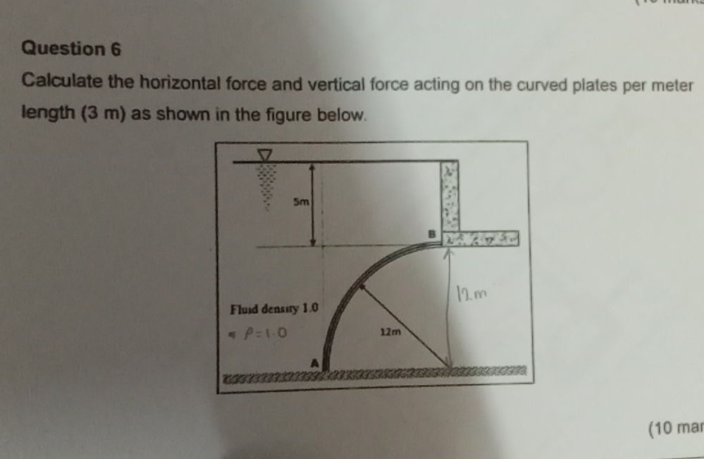 Question 6 Calculate the horizontal force | StudyX