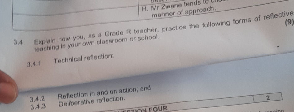 3.4 Explain how you, as a Grade R teacher, | StudyX