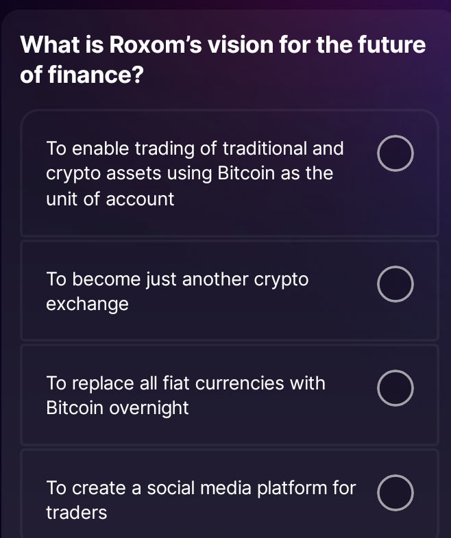 What is Roxom's vision for the future of | StudyX