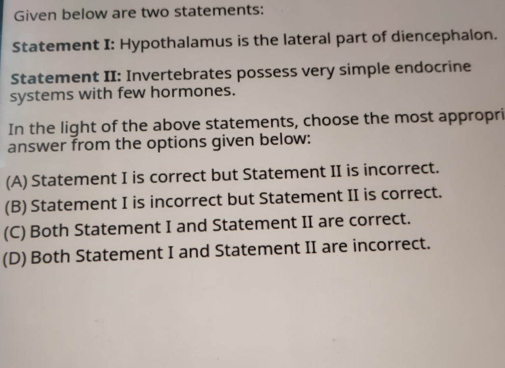 Given below are two statements: Statement | StudyX