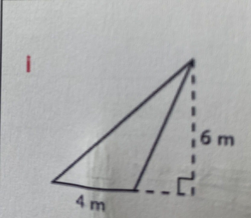 The image shows a right triangle with a base | StudyX