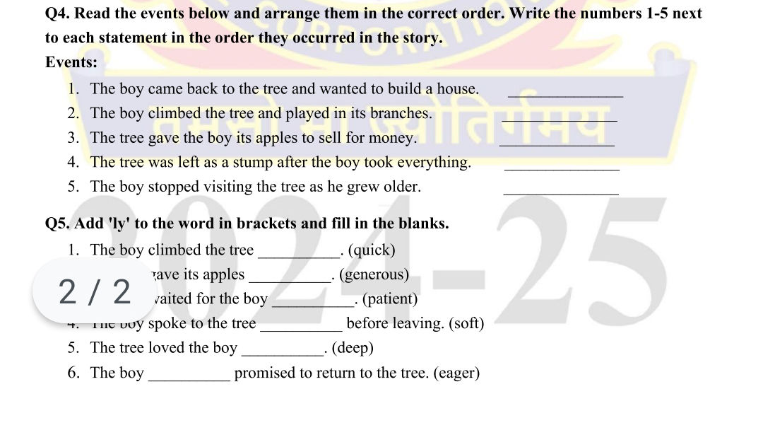 Q4. Read the events below and arrange them | StudyX