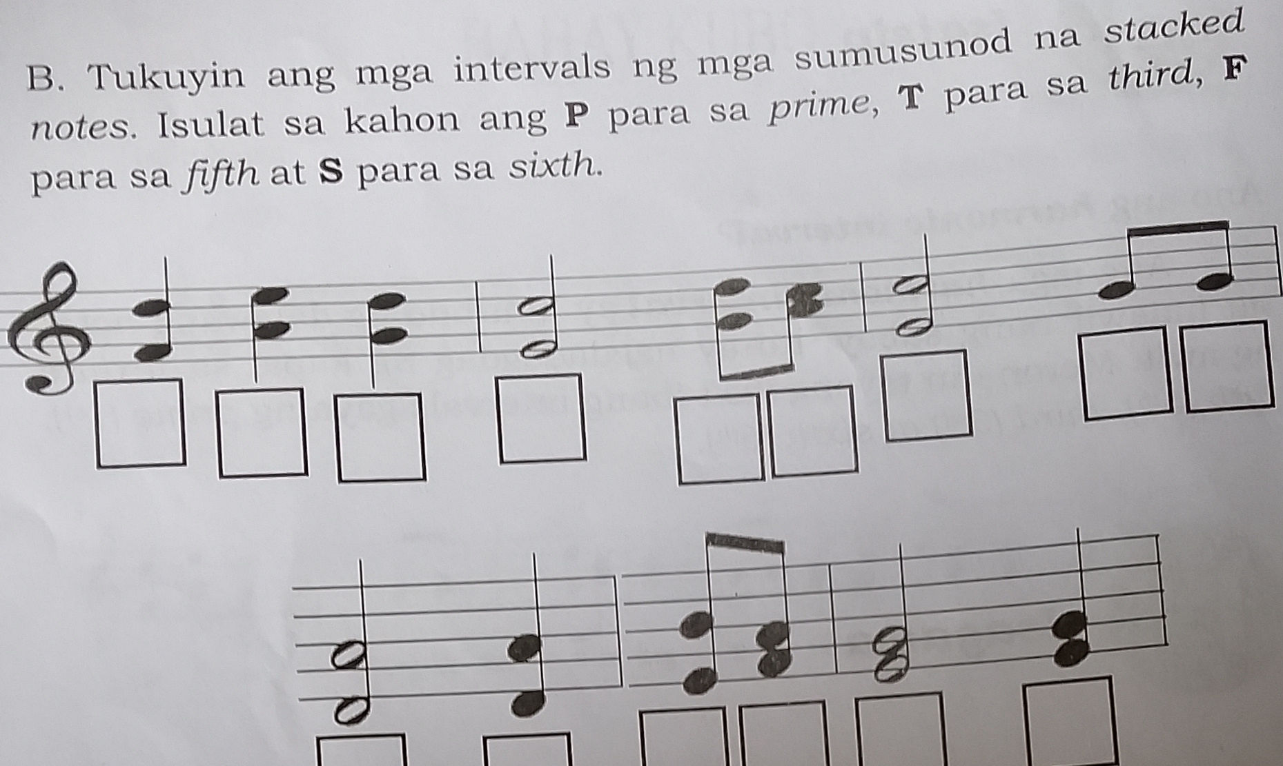 B. Tukuyin ang mga intervals ng mga | StudyX