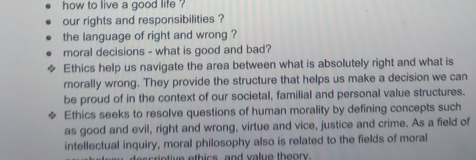 how to live a good life? our rights and | StudyX