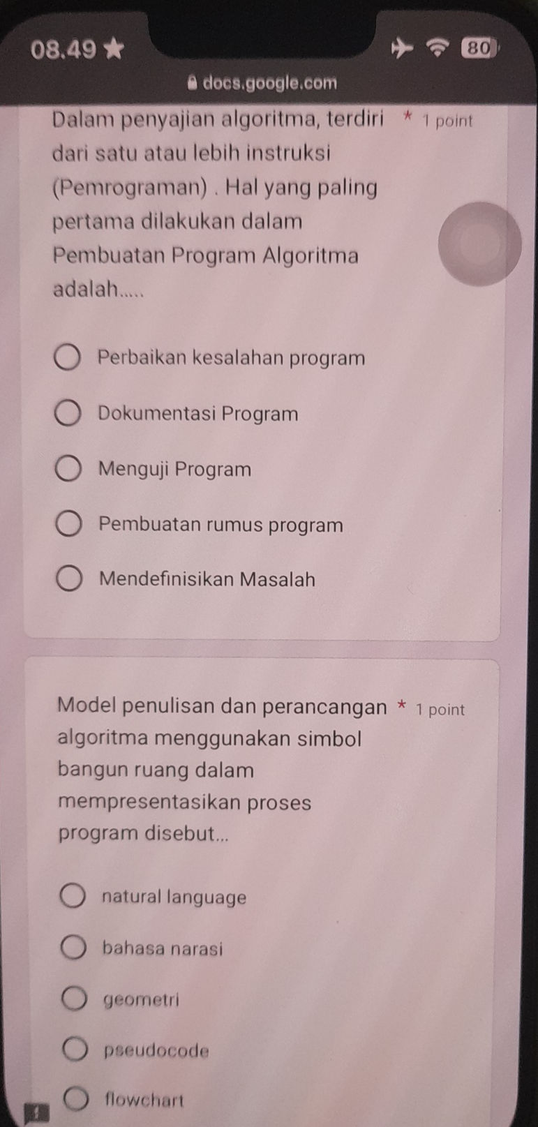 Dalam penyajian algoritma, terdiri dari satu | StudyX